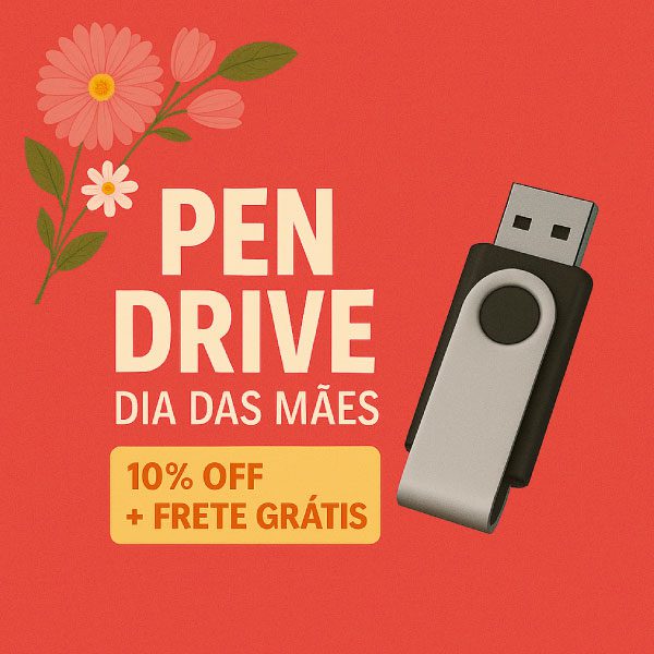 Pen Drive com Músicas - Especial Dia das Mães - v2 Produtos